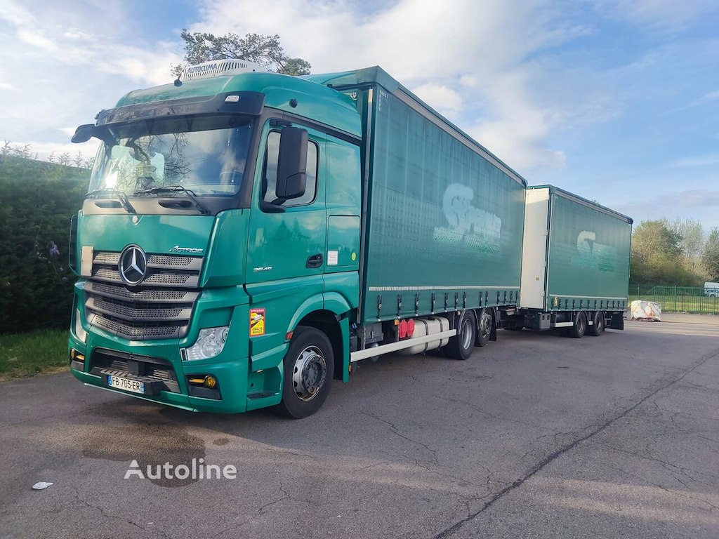 Mercedes-Benz Actros 2545 + Schiebeplanenanhänger /6x2/Euro 6 kamion sa klizna zavesa cerada + prikolica sa kliznom ceradom