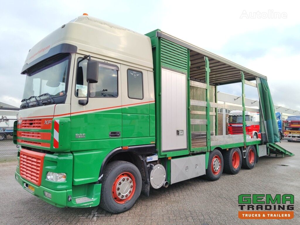 DAF FAK XF95.430 8x2 Super spacecab Euro3 - CurtainSider 7.31m + Ram autotransporter