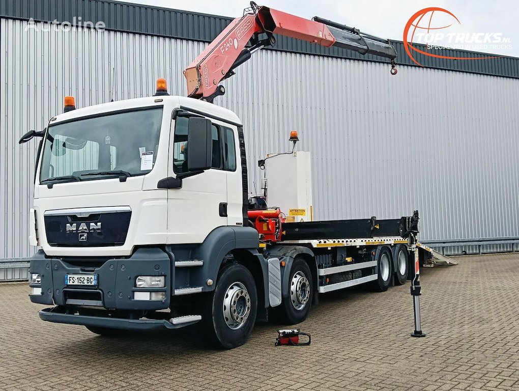 MAN TGS 35.360 8x2 - 24 TM Kraan, Machine transporter, Oprijwagen, a kamion platforma