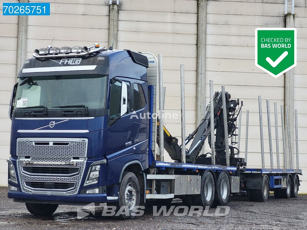 Volvo FH16 550 6X4 Retarder Globetrotter Standklima - TÜV 01/25 Holz W kamion za prevoz drva