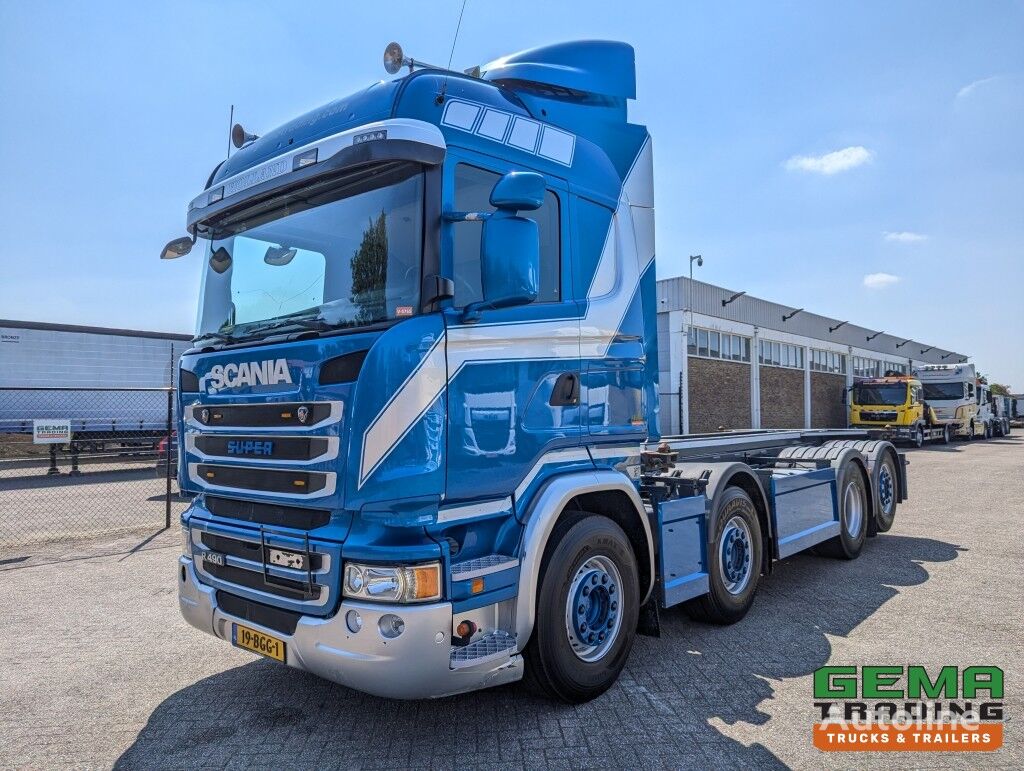 Scania R490 8x2 6 Highline Euro6 - Tipper 20FT Container - LZV 66TON - vozilo za prevoz kontejnera