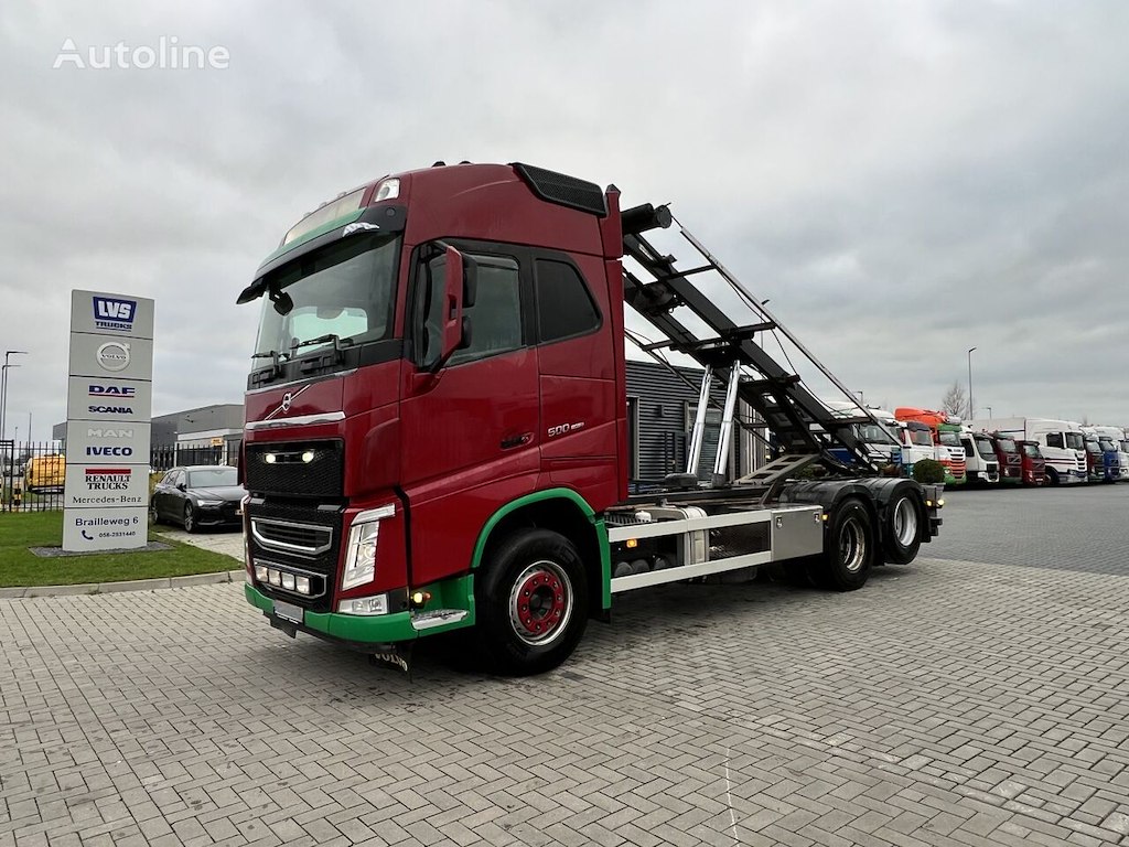 Volvo FH 500 6x2 Containersysteem Globetrotter / 10 Wheels kamion sa kukom za podizanje tereta