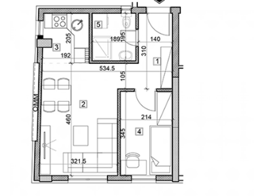 Jednoiposoban - Parking mesto - PDV - 34m2 - Salajka