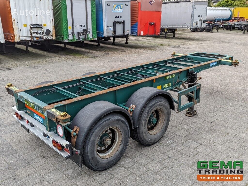 Flandria OP CC 2A 20FT 2-Assen ROR DrumBrakes - Leaf Suspension - 3120KG poluprikolica za prevoz kontejnera