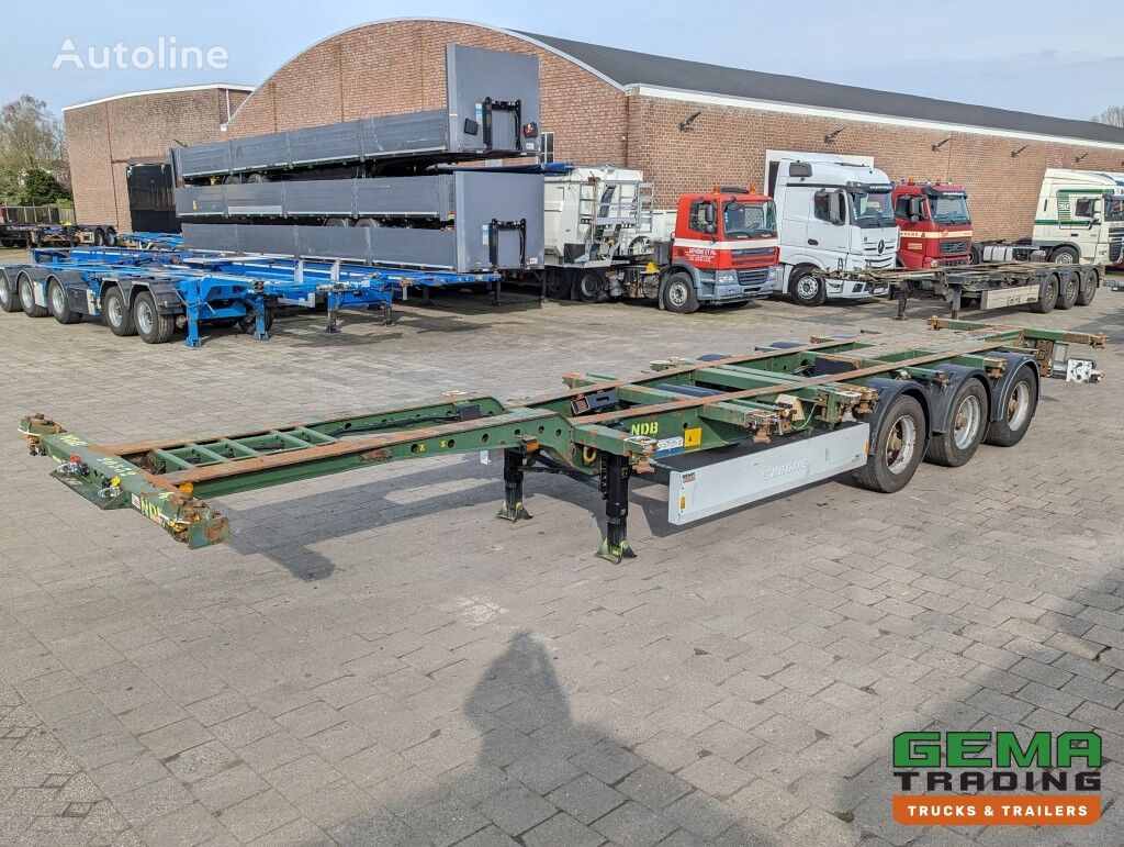 Krone SD 27 3-Assen BPW Back Slider - DrumBrakes - 5280kg - 10 units i poluprikolica za prevoz kontejnera