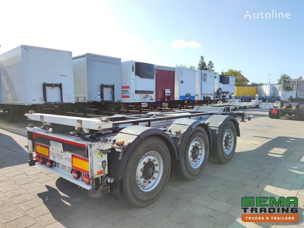 Renders HAS FCC 3 Axle BPW - DiscBrakes - LiftAxle - Sliding Head - All poluprikolica za prevoz kontejnera