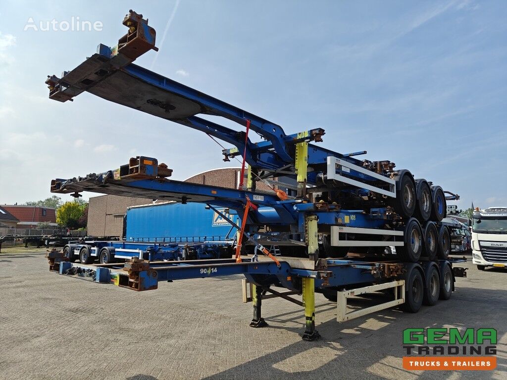 Krone SD 3-Assen BPW DrumBrakes - 4700KG - All Connections - Package o poluprikolica za prevoz kontejnera