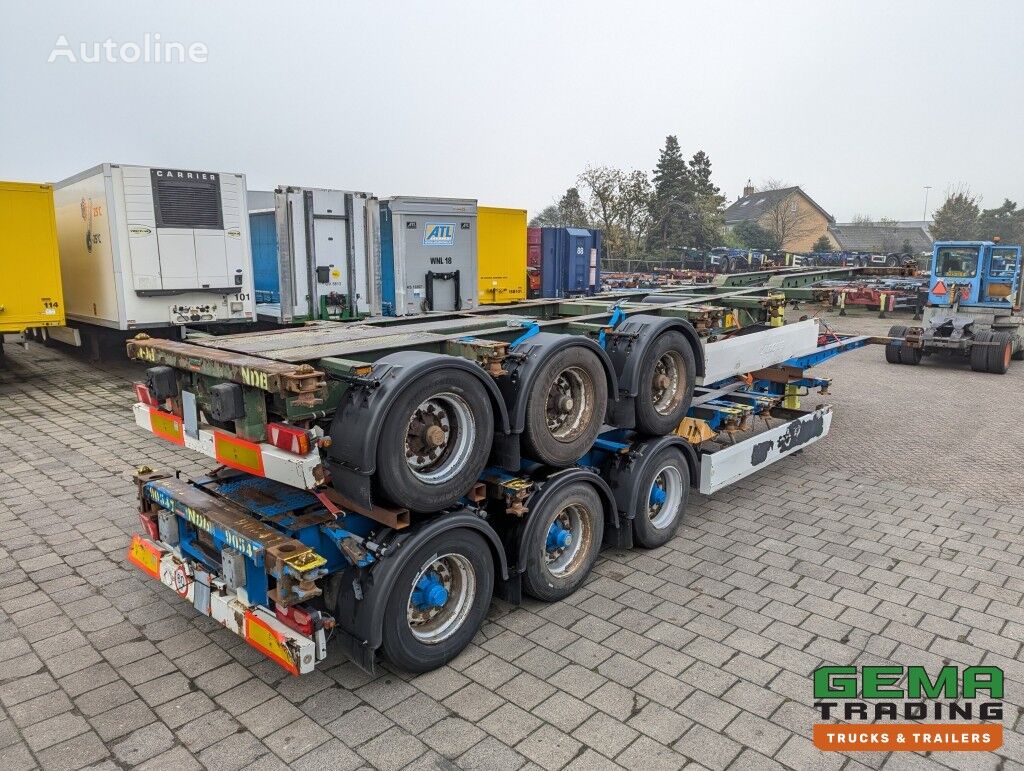 Krone SD 27 3-Assen BPW Backslider - DrumBrakes - All Connections - Pa poluprikolica za prevoz kontejnera