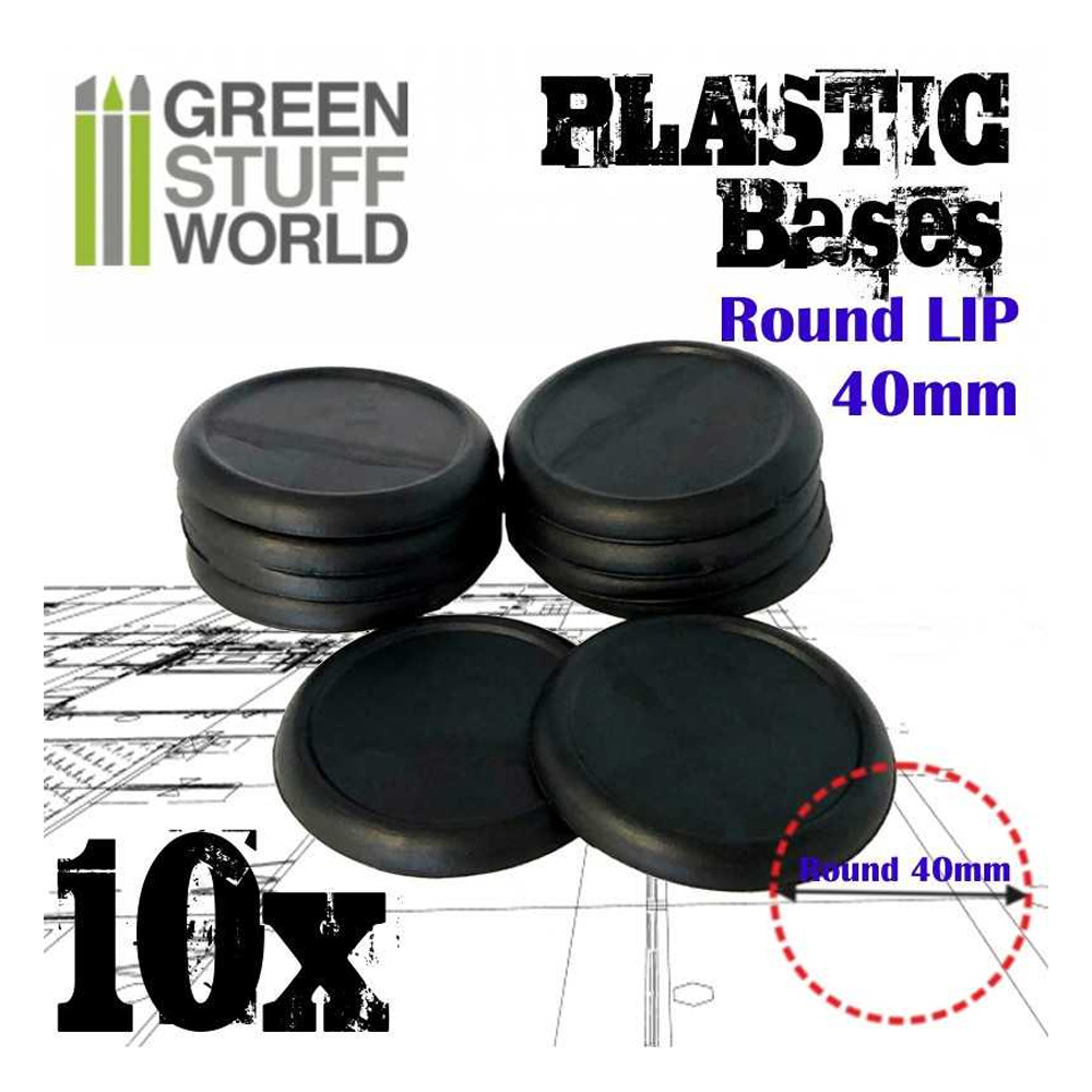 Plastic Round Base 40mm - PACKx10