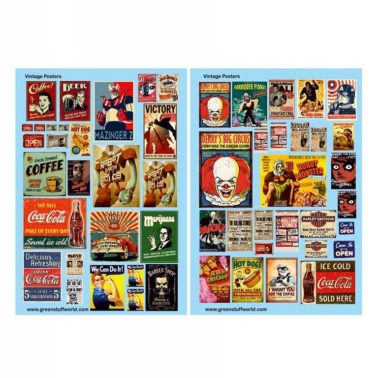 Waterslide Decals - Vintage Posters
