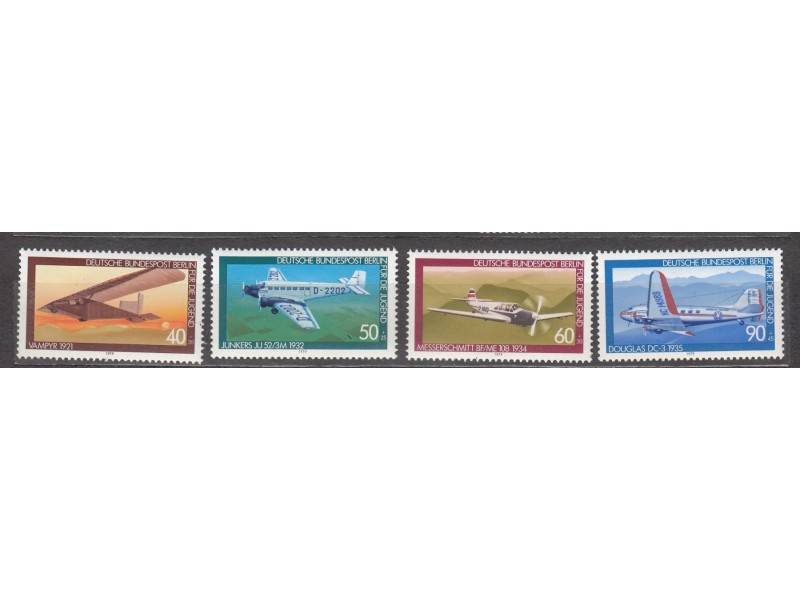 (rbe127) nemacka berlin cista serija 1979 god avioni