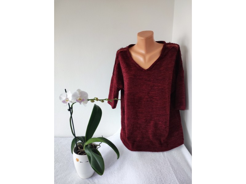 JANINA melirana bordo bluza vel 38