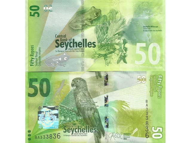 Seychelles 50 rupees 2016. UNC