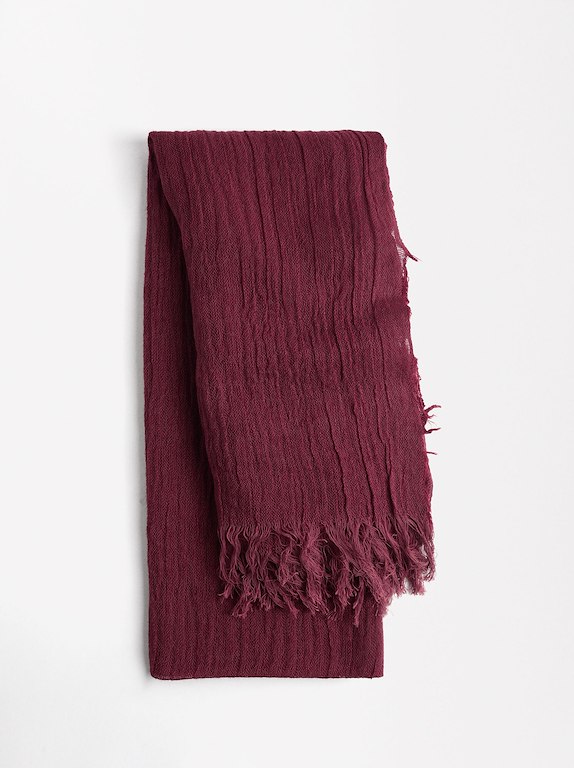 PASHMINA WITH WOOL AND FRINGES