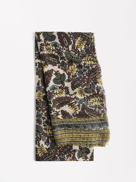 WOOL SCARF WITH PRINT