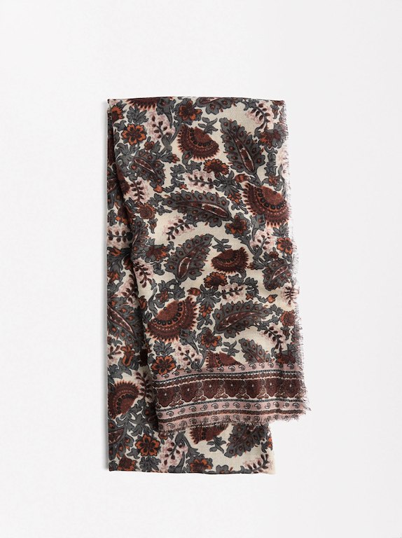 Wool Scarf With Print