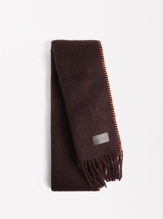 WOOL BLENDED FRINGES SCARF