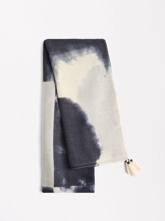 WOOL SCARF WITH PRINT