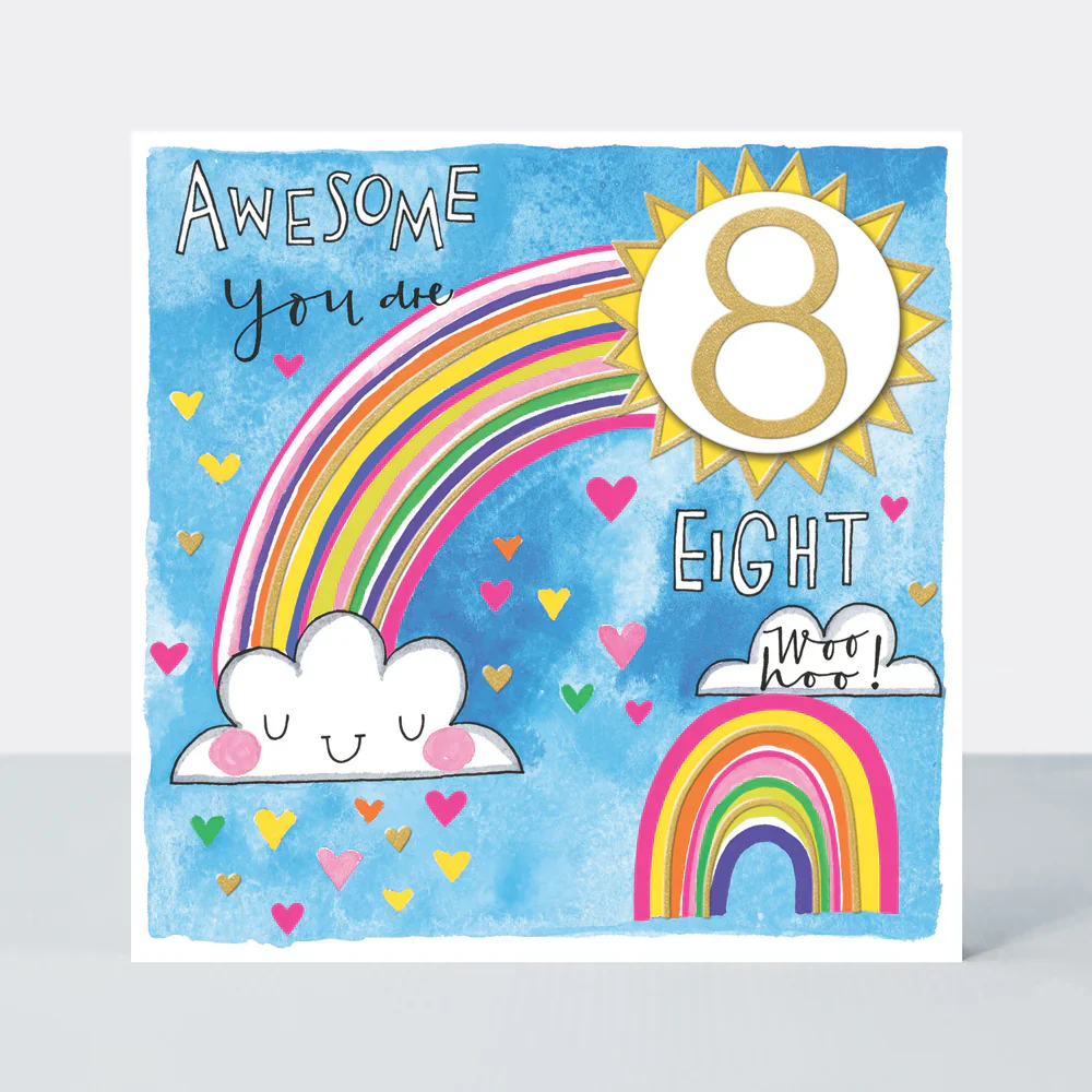 Čestitka - Awesome You Are 8 Rainbows