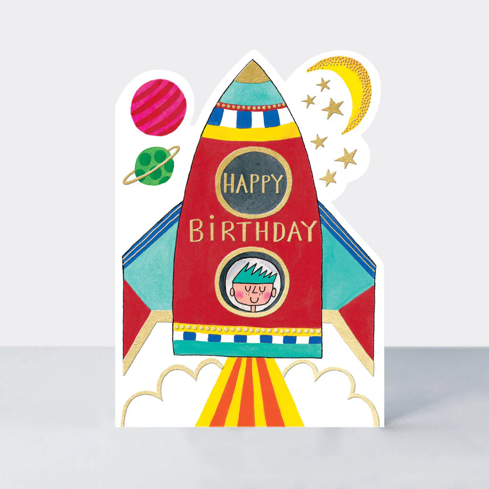 Čestitka - Happy Birthday - Rocket Birthday card