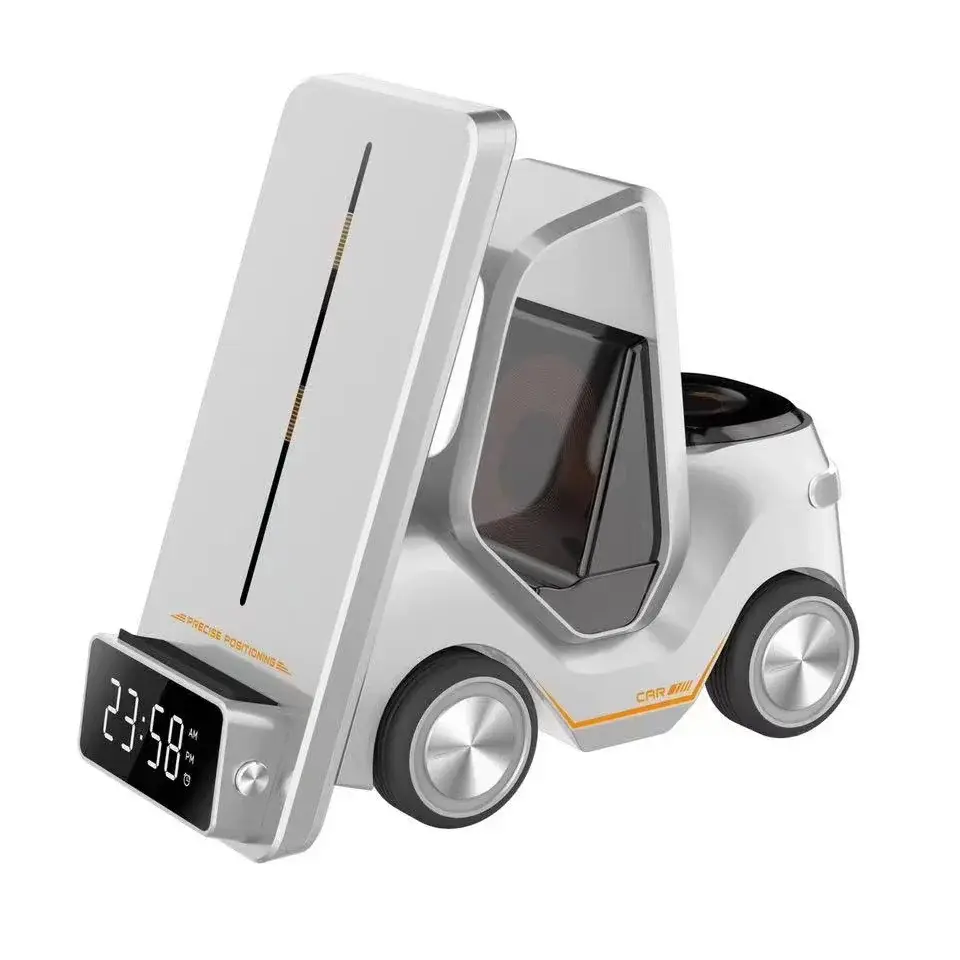 Kućni punjač Wireless 15W viljuškar 5 u 1 beli