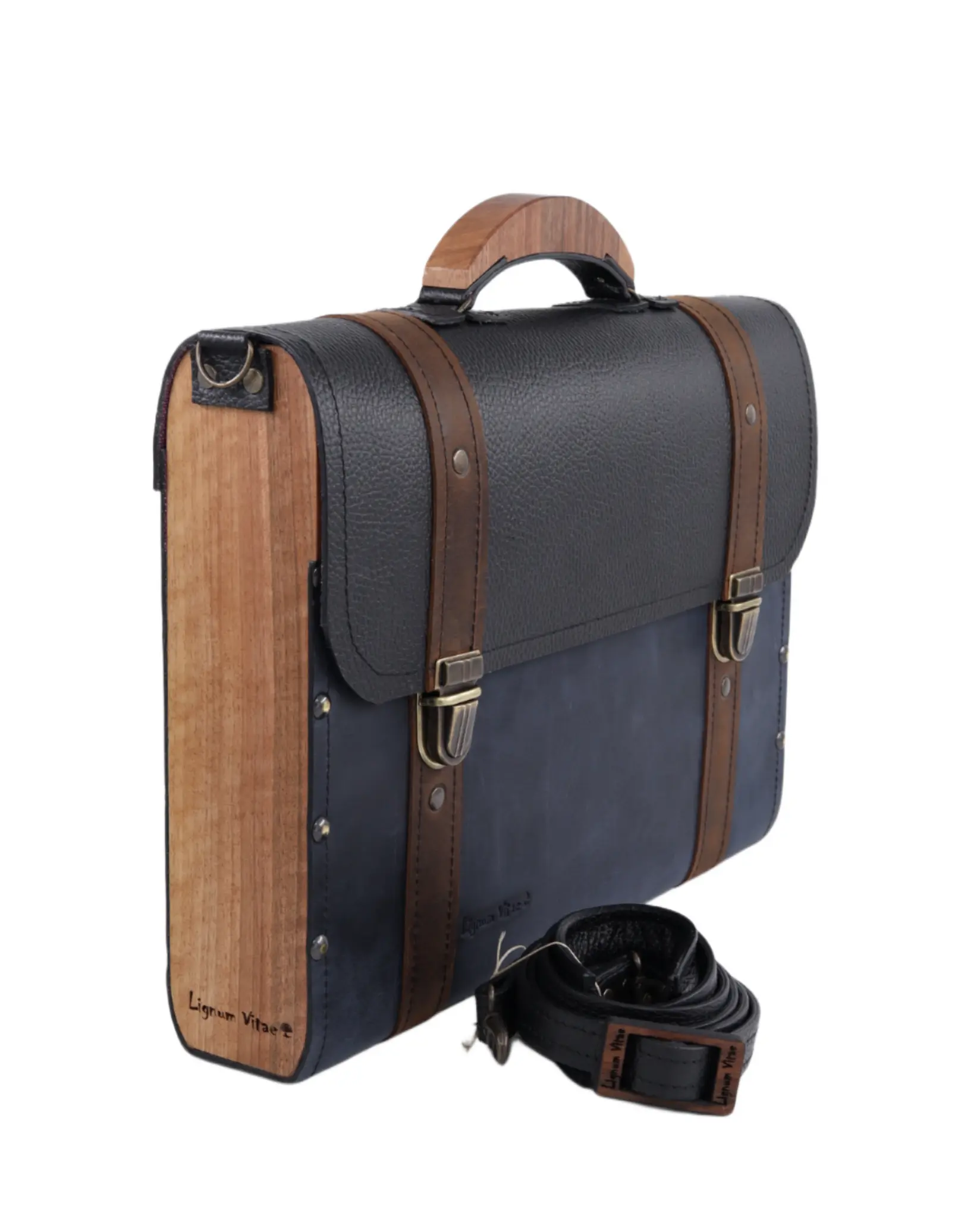 LIGNUM VITAE Torba za laptop Frankie 15.6", Crno-braon