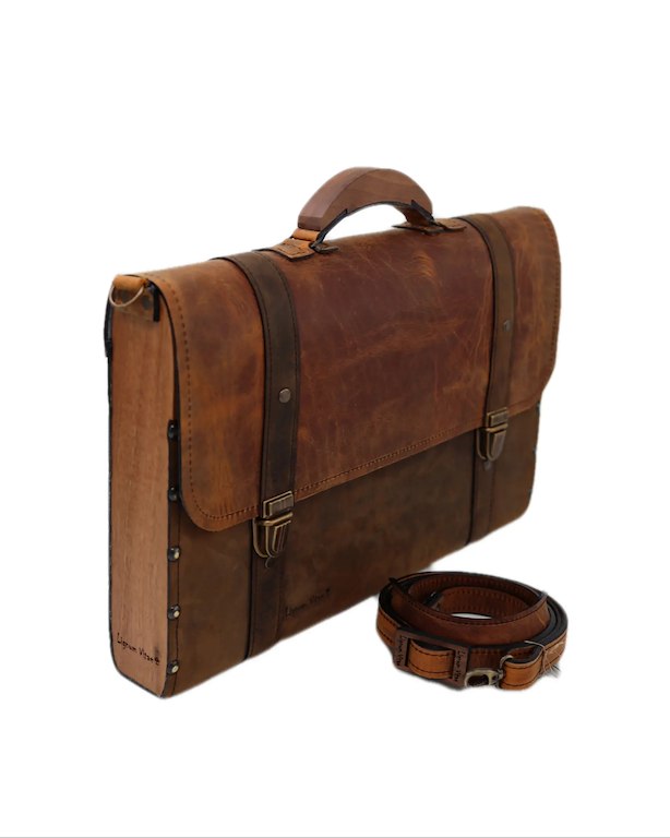 LIGNUM VITAE Torba za laptop Frankie 15.6", Tamnobraon