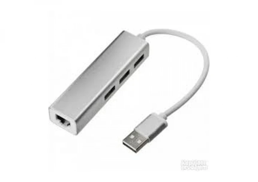 USB LINKOM HUB USB3.0 - 3xUSB3.0 + LAN RJ45port Siva (Linkom269)