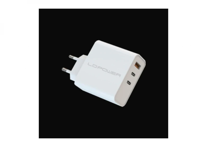 Adapter LC Power LC-GAN-65 USB GaN Technology charger 2xUSB-C, 1xUSB-A