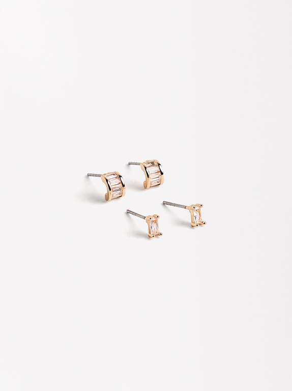 Zirconia earring set