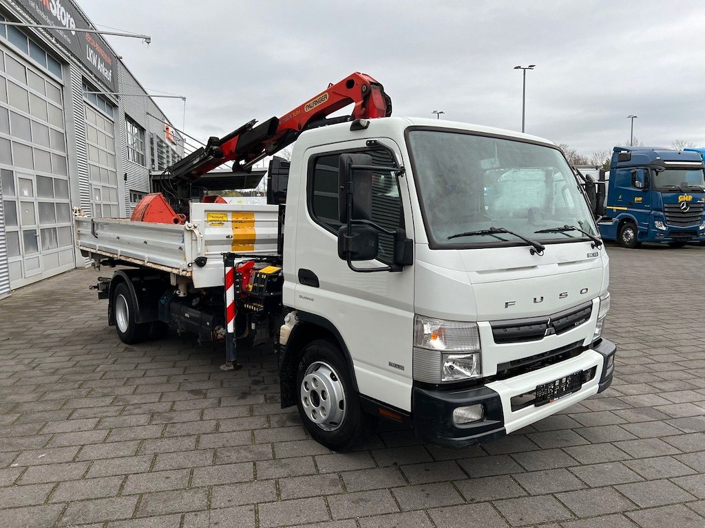 Mitsubishi Fuso 9C18 3 way tipper + Crane Palfinger PK 7001 K kiper