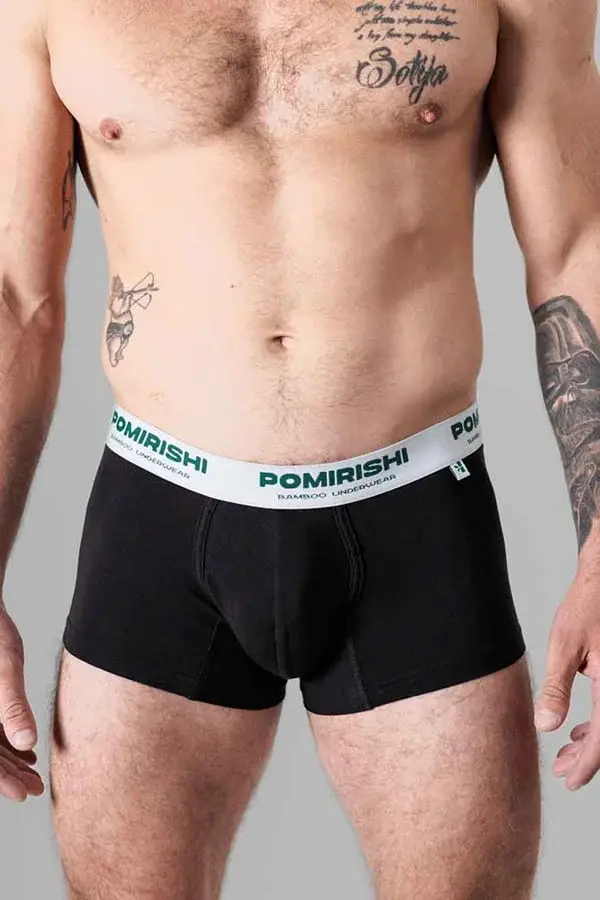 POMIRISHI BAMBOO UNDERWEAR Muške bokserice Trunk, Crne