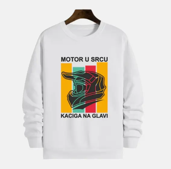 MAFIMI Duks Motor u srcu kaciga na glavi, Beli