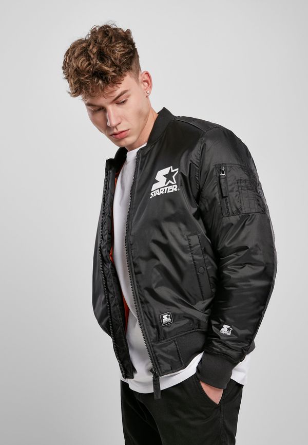 STARTER JACKET THE CLASSIC LOGO BOMBER JACKET BLACK