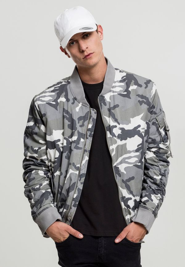 VINTAGE CAMO COTTON BOMBER JACKET SNOW CAMO