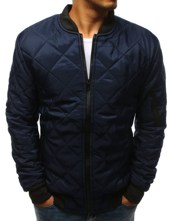 DSTREET KURTKA MĘSKA PIKOWANA BOMBER JACKET GRANATOWA