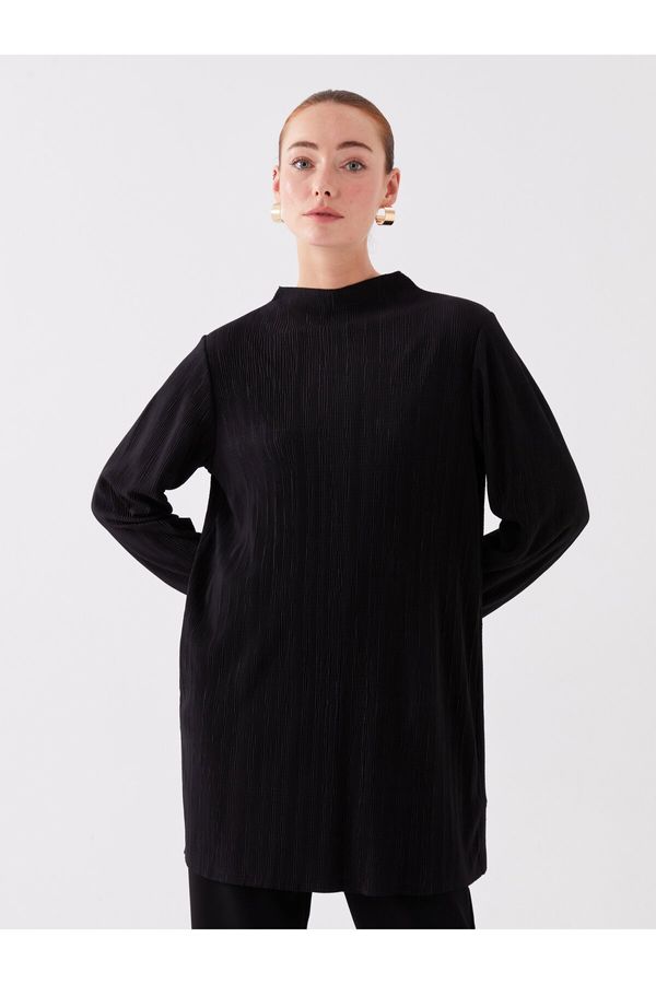 LC WAIKIKI HIGH COLLAR PLAIN LONG SLEEVE OVERSIZE WOMEN'S TUNIC