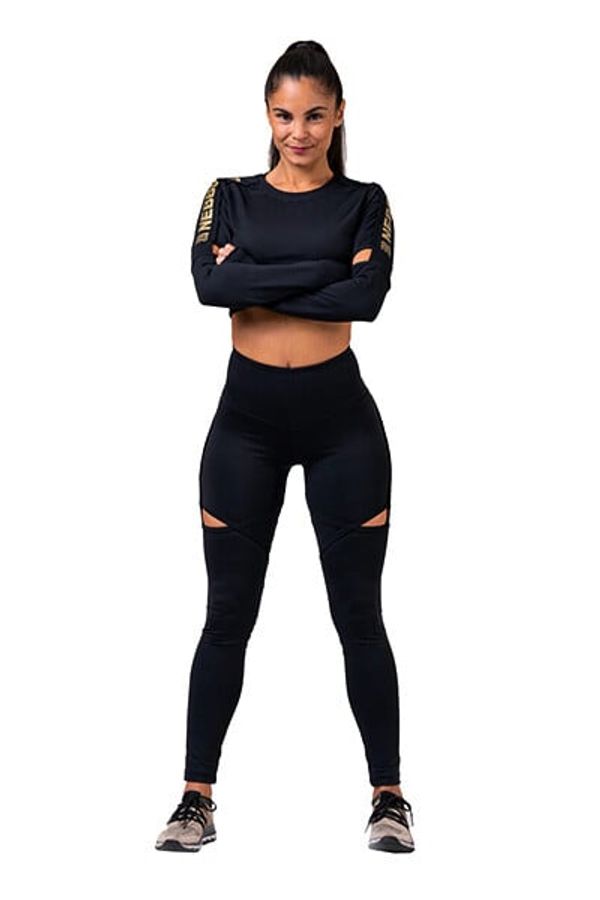 WOMEN'S TOP NEBBIA HONEY BUNNY CROP TOP 821 BLACK S