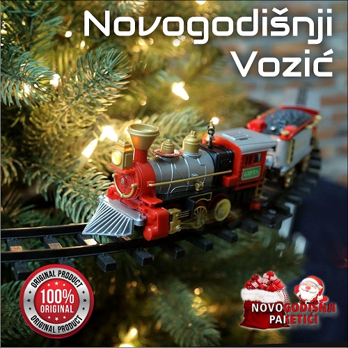 Veliki Novogodišnji vozić oko jelke