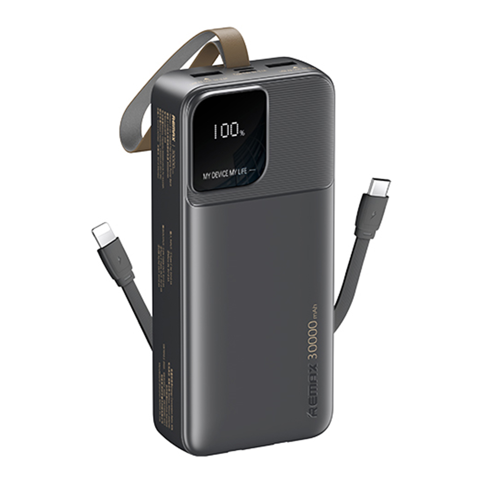 Power Bank baterija Rellaen Series 2.4A Cabled Fast Charging RPP-659 30000mAh crni (MS)