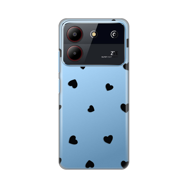Silikonska futrola print Skin za ZTE Blade A54 Hearts