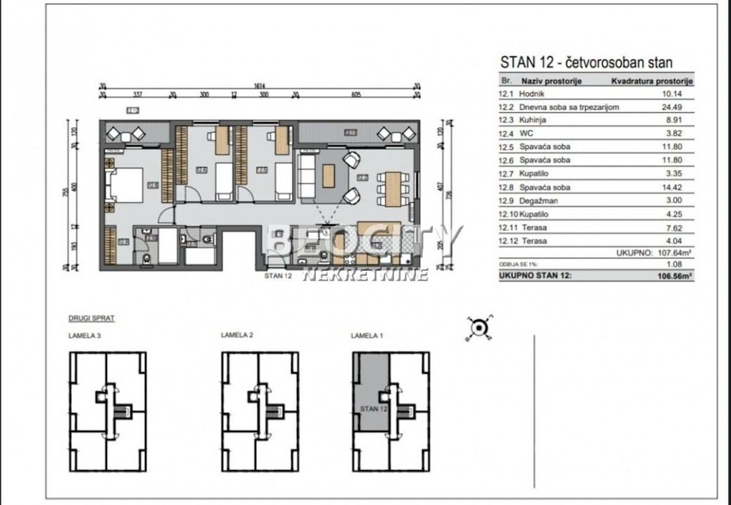 Zemun, Cara Dušana, Cara Dušana, 4.0, 108m2, 344520EUR