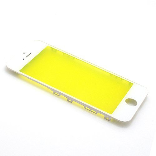 Staklo touchscreen-a za iPhone 5 sa frejmom white (MS)