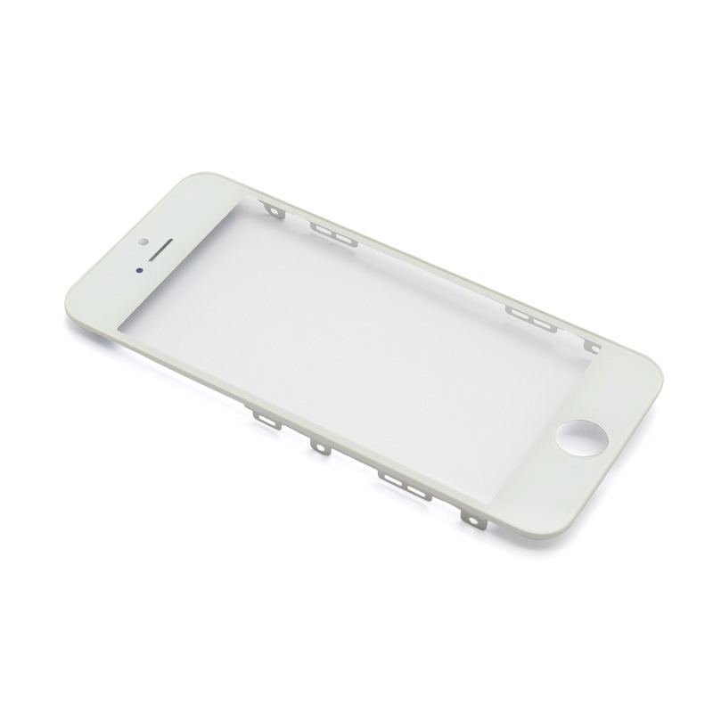 Staklo touchscreen-a za Iphone 5S sa frejmom + OCA sticker white (MS)