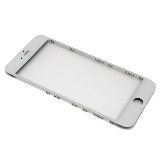 Staklo touchscreen-a za iPhone 6s Plus + frame + OCA stiker (Crown Quality) white (MS)