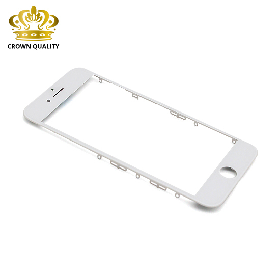 Staklo touchscreen-a za Iphone 7 + frame (Crown Quality) white (MS)