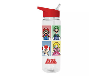 Super Mario - Plastic Drinks Bottle (4 Colour)