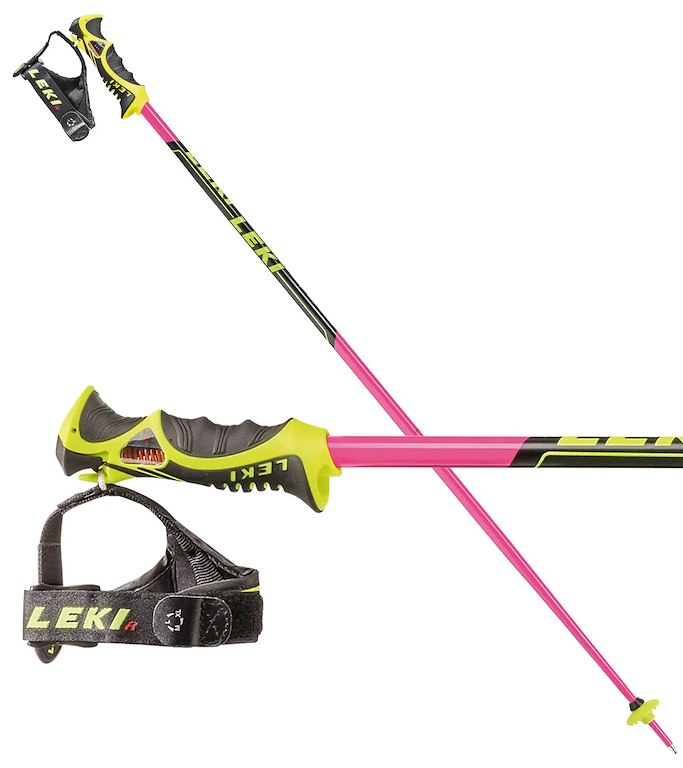 LEKI Ski štapovi VENOM SL TR-S, Roze - žuti