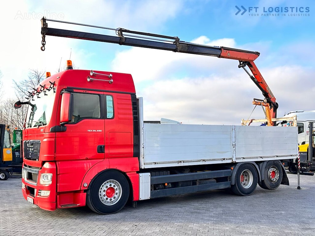 MAN TGX 26.480 kamion s ravnom platformom