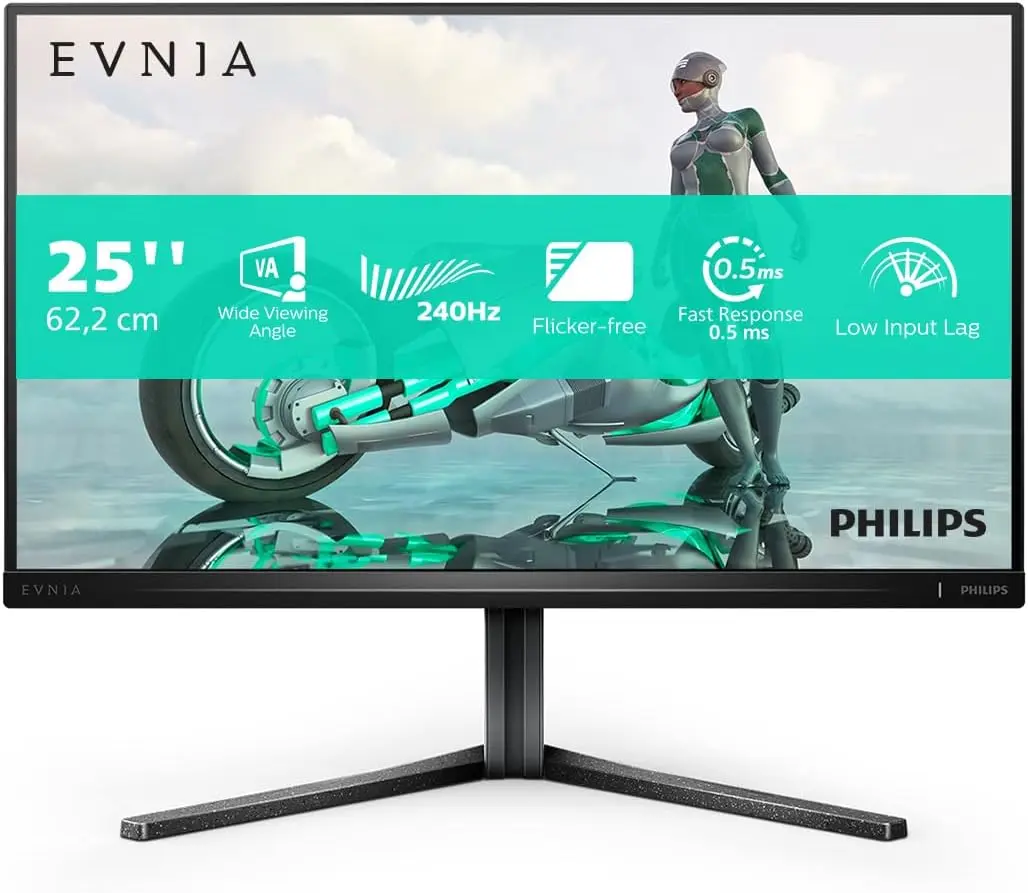 PHILIPS Gaming Monitor Evnia 25M2N3200W/00 24,5"/VA/1920x1080/240Hz/1ms GtG/HDMIx2,DP/freesync/VESA/pivot